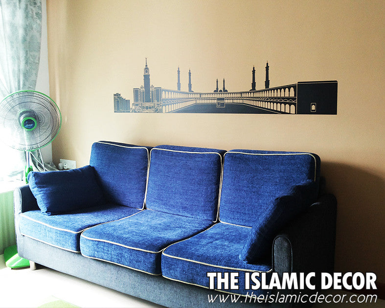 Silhouette of Mecca Design V 02 Wall Decal – The Islamic Decor