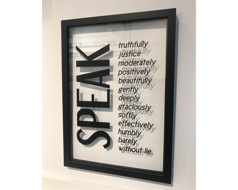A' Size Frame Acrylic - Speak – The Islamic Decor
